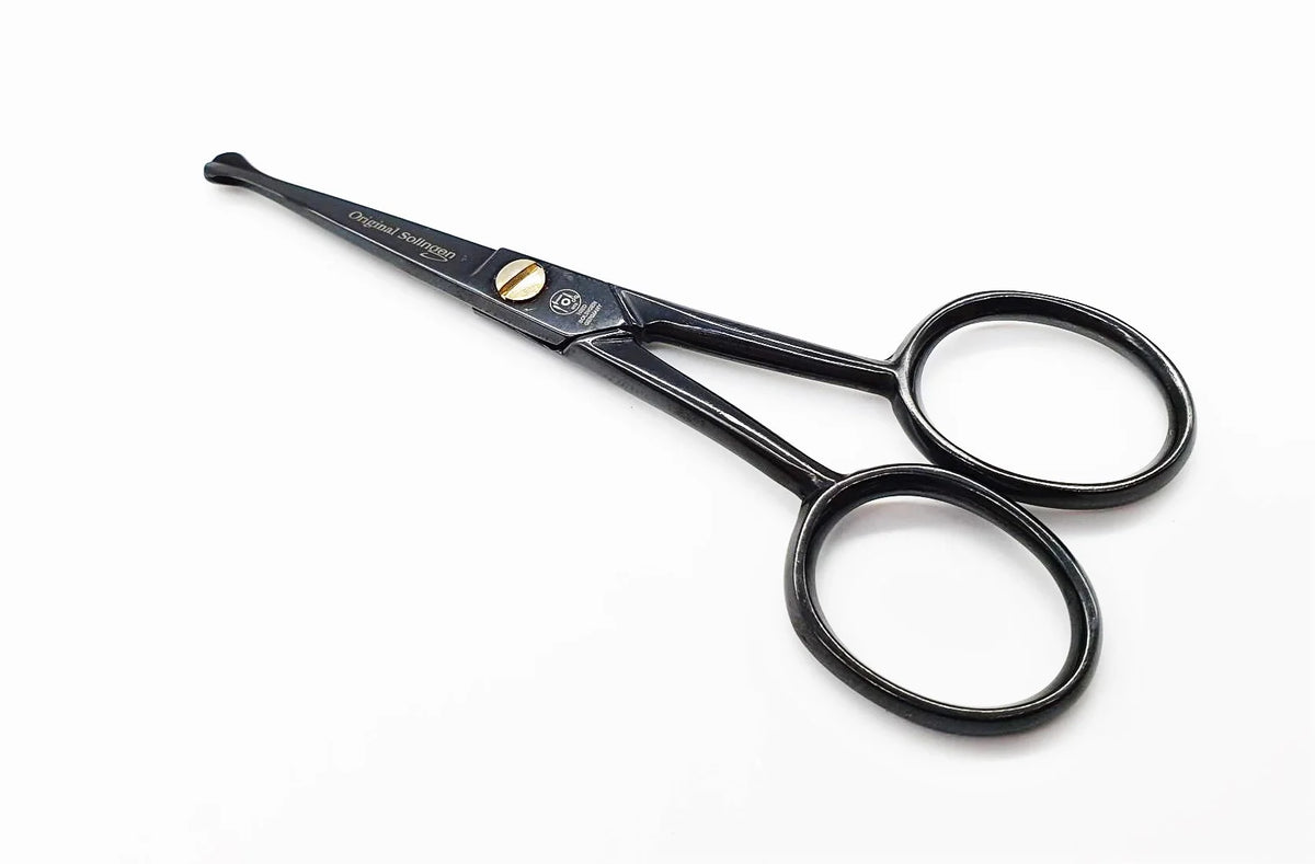 Nose scissors/nose hair scissors, burnished, total length 10 cm ...