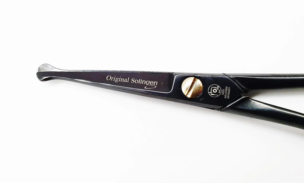 Nose scissors/nose hair scissors, burnished, total length 10 cm ...