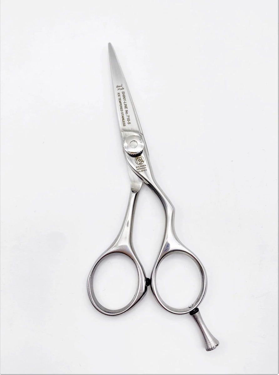 Hairdressing scissors Ergo Shiny Line polished, total length 12.7 cm ...